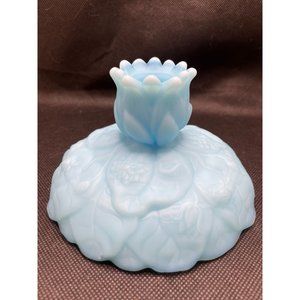 Fenton | Accents | Vintage Fenton Blue Satin Custard Glass ...
